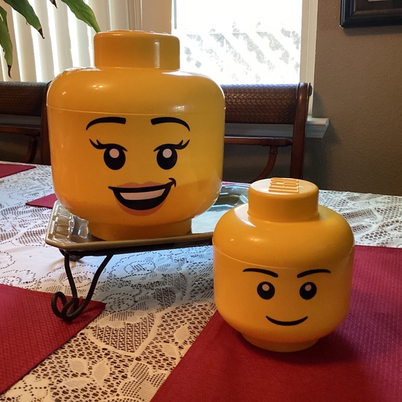Lego | Toys | Lego Head Storage One Large And One Small | Poshmark